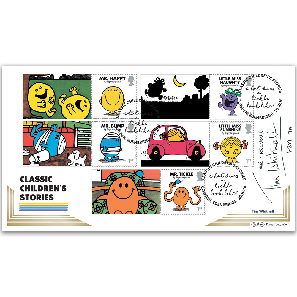 2016 Mr Men Generic Sheet BLCS 5000 - Cover 1 of 2 Signed Tim Whitnall
