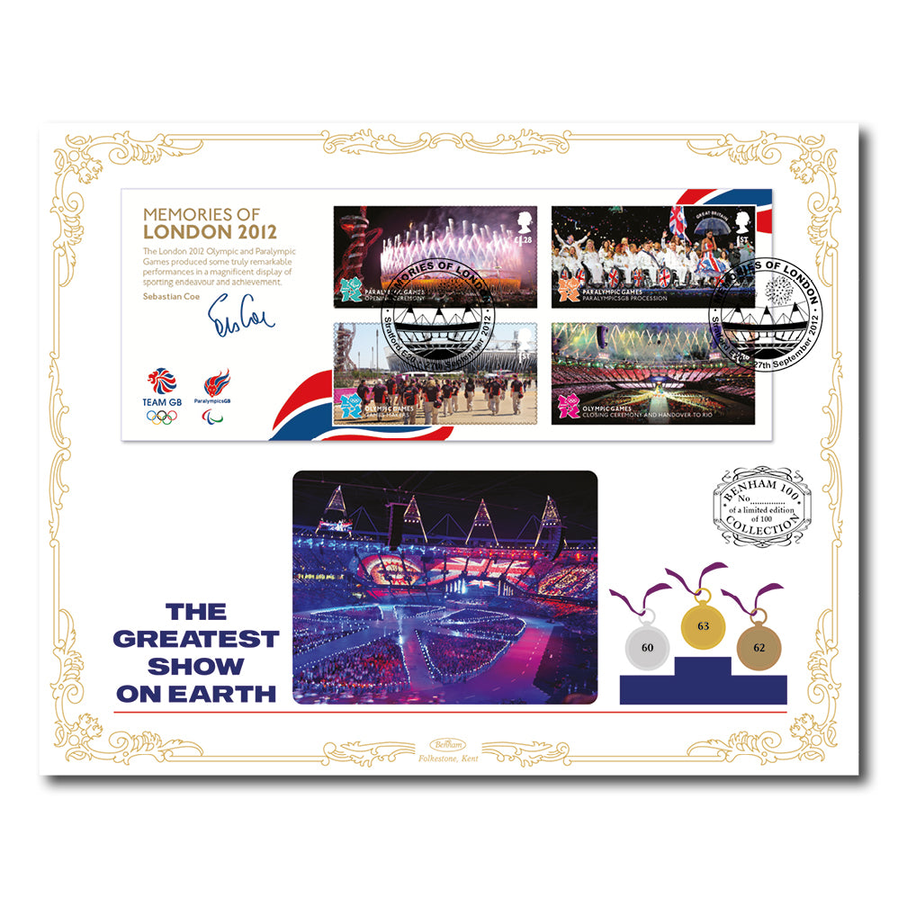 2012 Olympic/Paralympic Memories of London M/S Benham 100 Cover