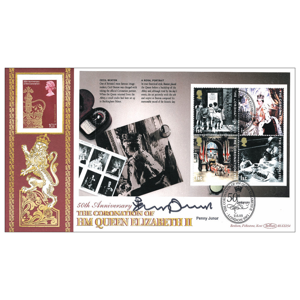 2003 50th Anniversary of the Coronation PSB Pane BLCS 2500 - Signed Pe