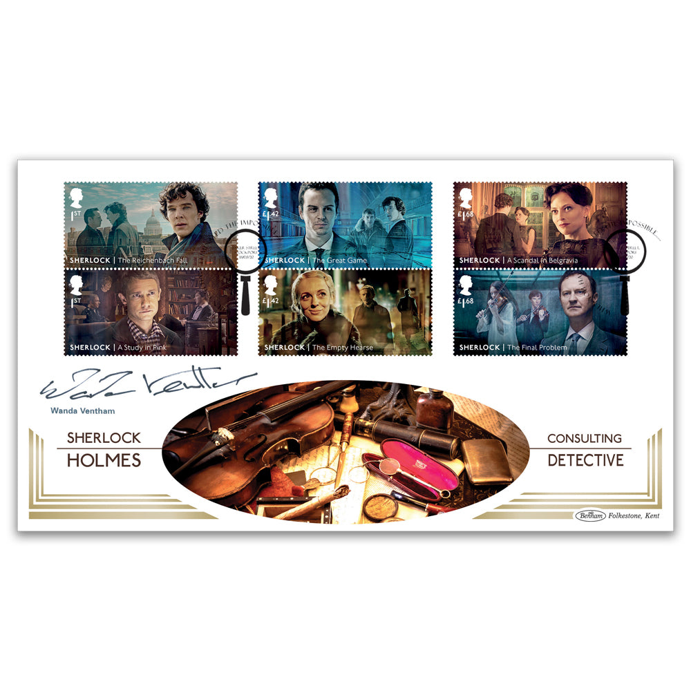 2020 Sherlock Stamps BLCS 2500 Signed Wanda Ventham