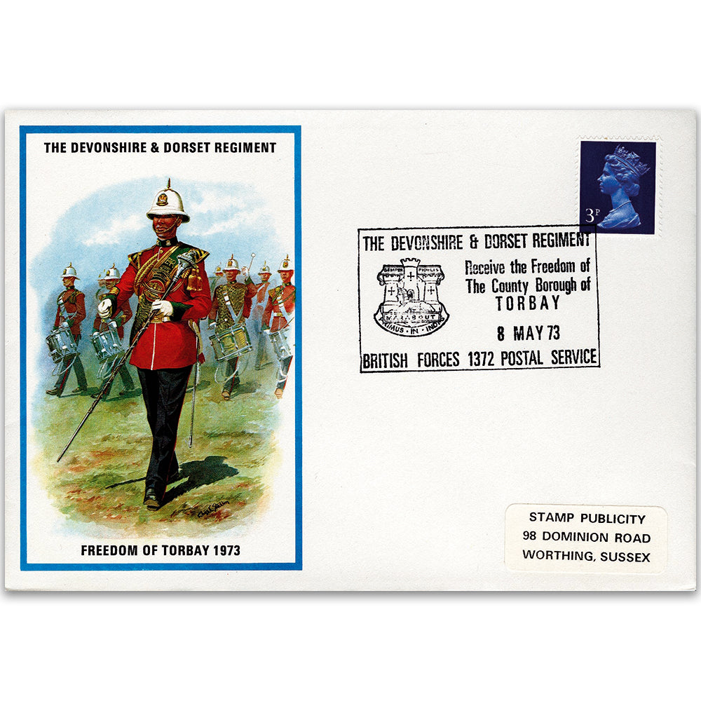 1973 British Military Uniforms - Devon & Dorset Regiment - 3p Stamp