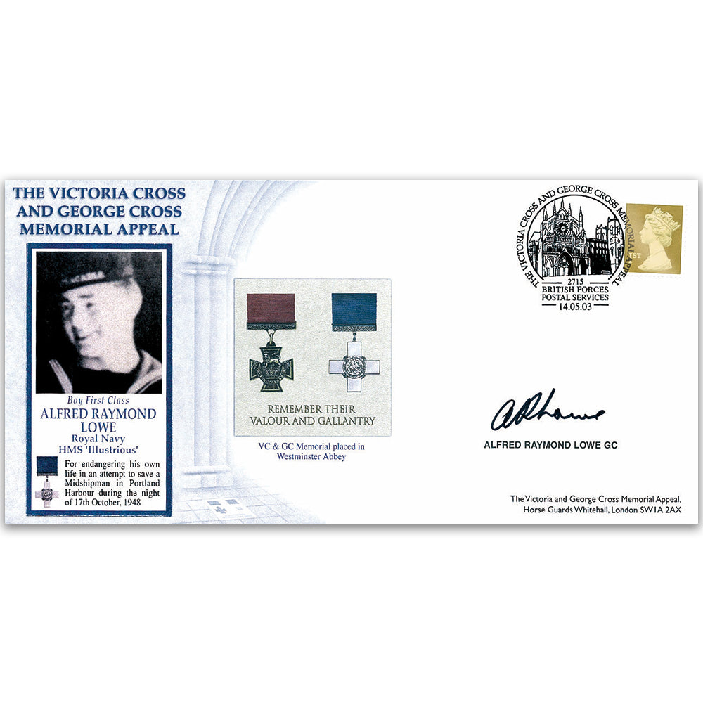 2003 Victoria Cross & George Cross Memorial Appeal - Signed by Alfred