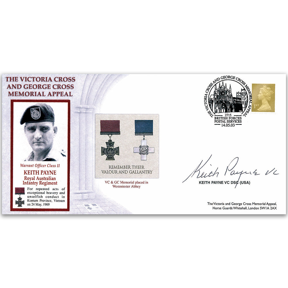 2003 Victoria Cross & George Cross Memorial Appeal - Signed Keith Payn