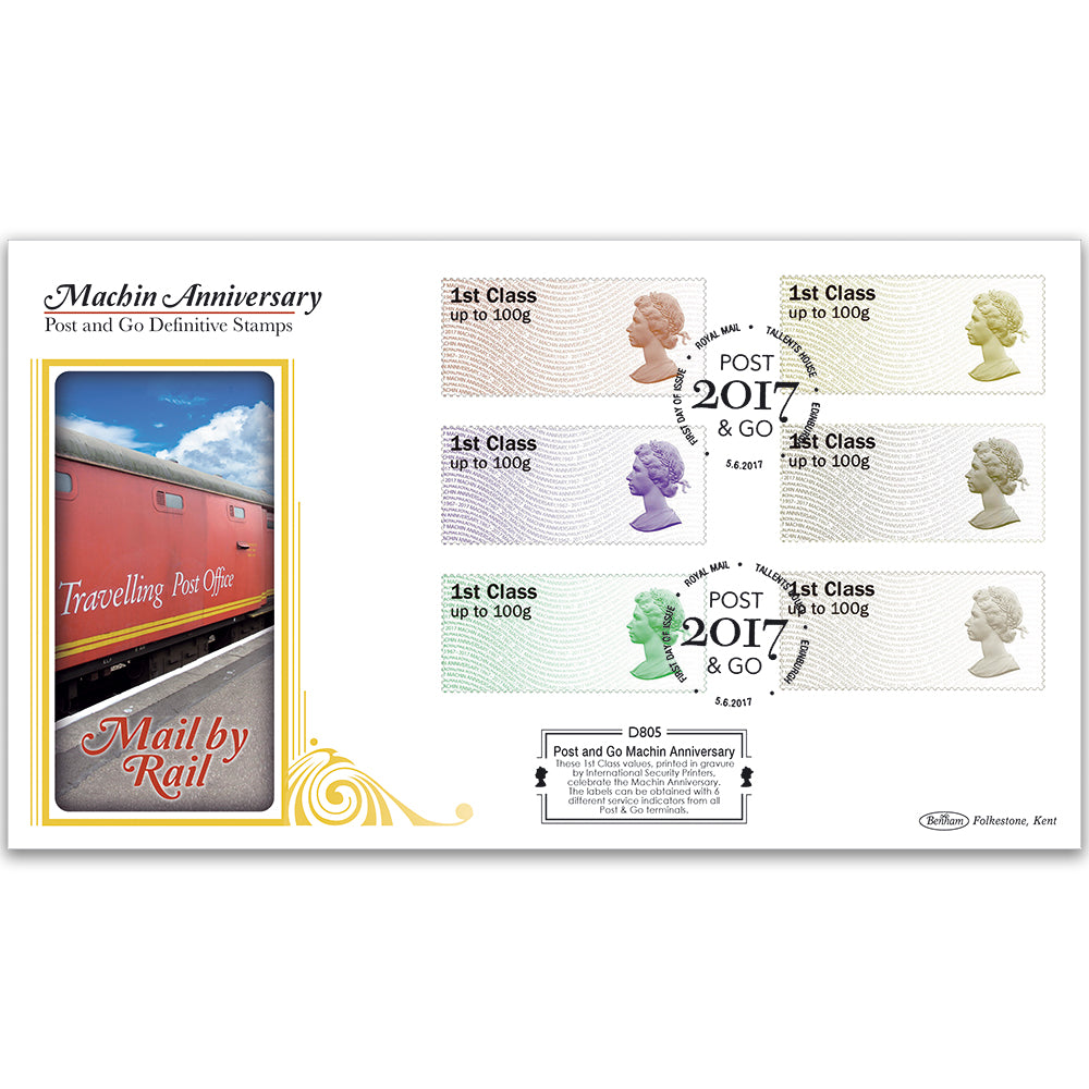 2017 Post & Go Machin Anniversary - Benham Definitive Cover