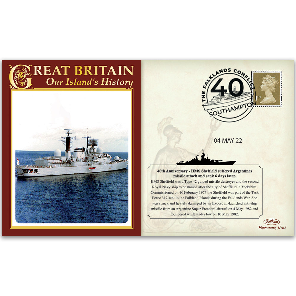 2022 Falklands War - 40th Anniversary of the Sinking of HMS Sheffield