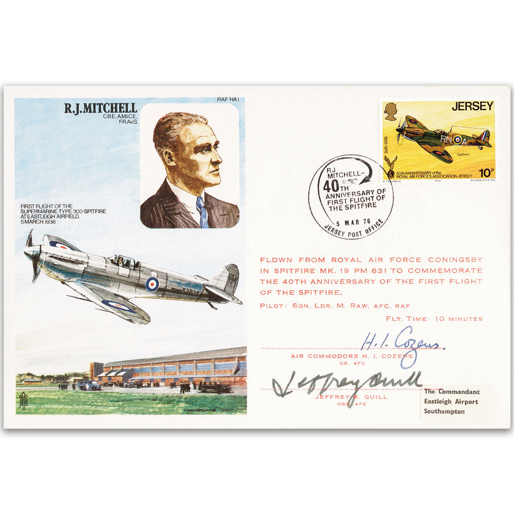1976 R J Mitchell - Flown - Signed Cozens & Quill