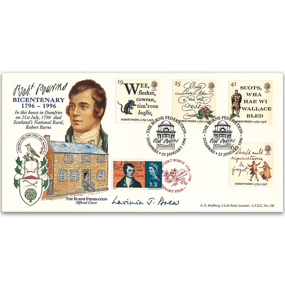 1996 Robert Burns LFDC - Burns Federation Official - Signed Lavinia J.