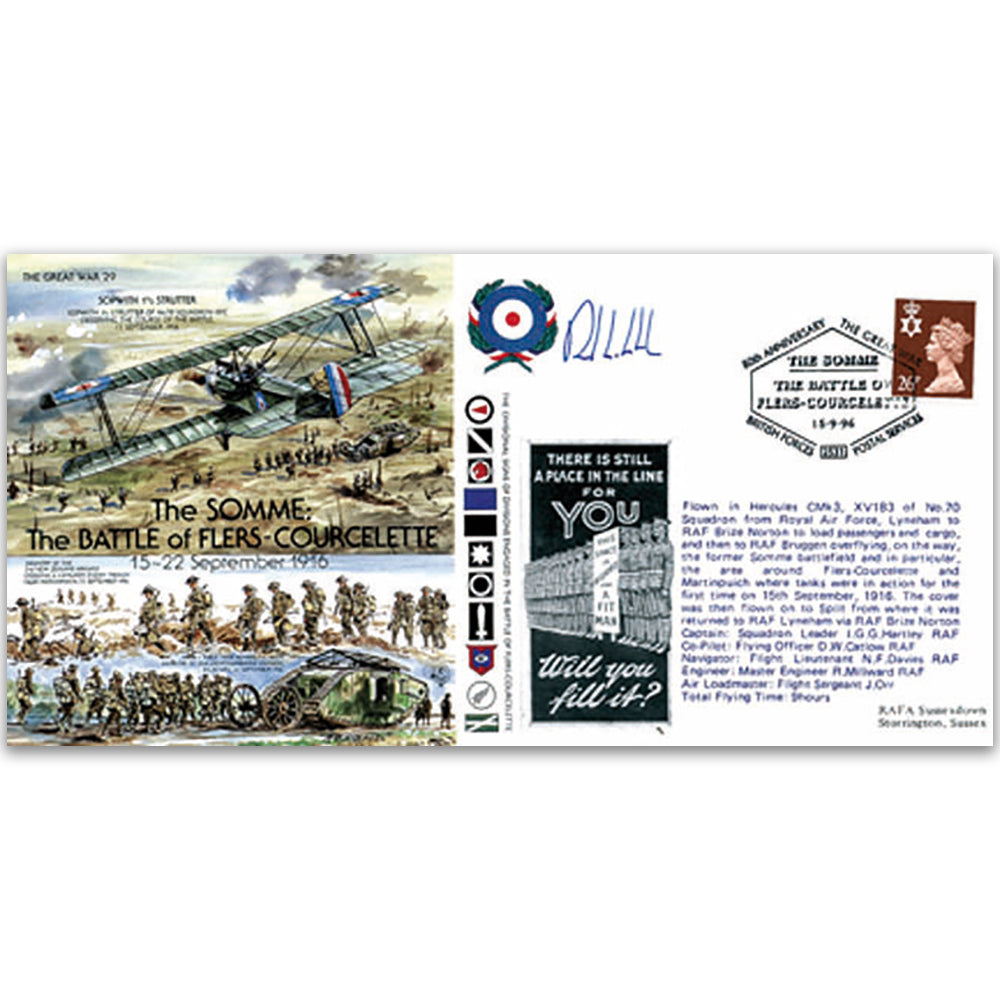 The Somme: Battle of Flers - Courcelette 1916 - Flown - Signed by Pilo