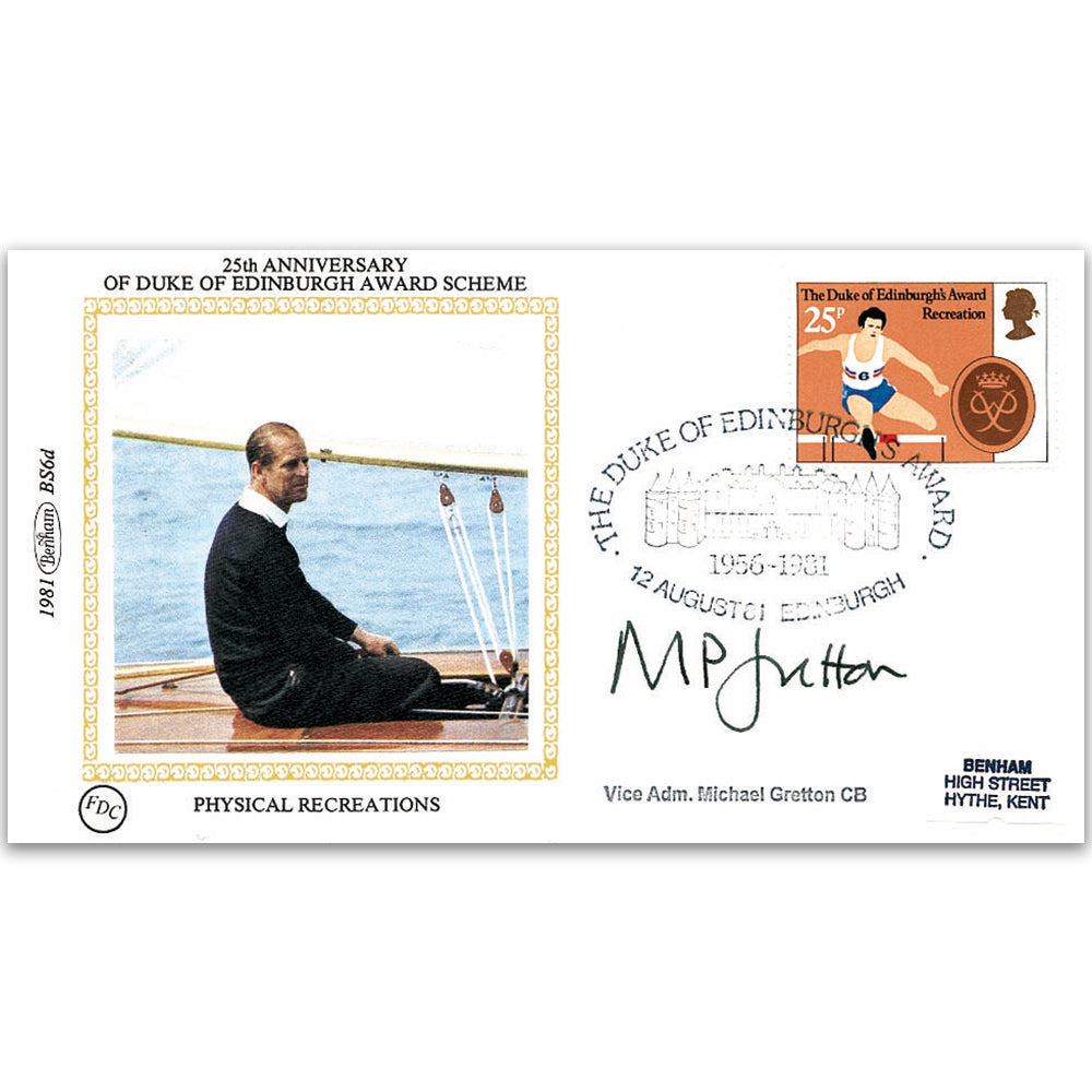 1981 Duke of Ediburgh Award - Signed by Vice Admiral Michael Gretton C